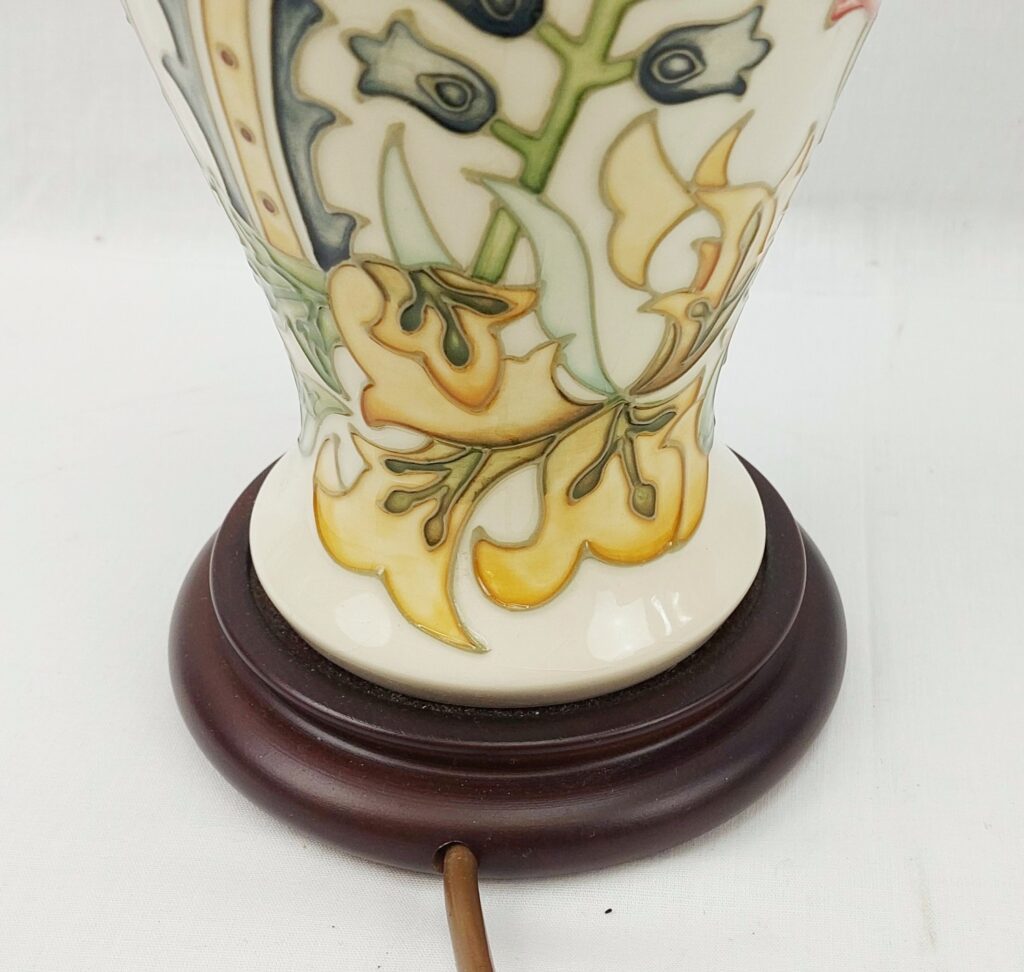 Moorcroft Golden Lily Pattern Table Lamp - Sally Antiques