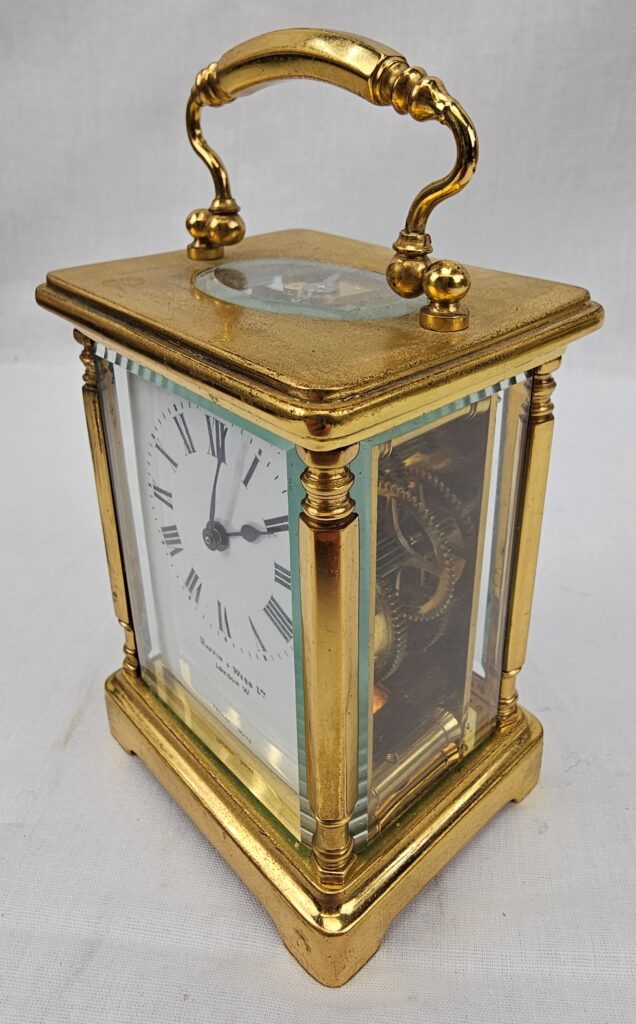 Mappin And Webb Brass Carriage Clock - Sally Antiques