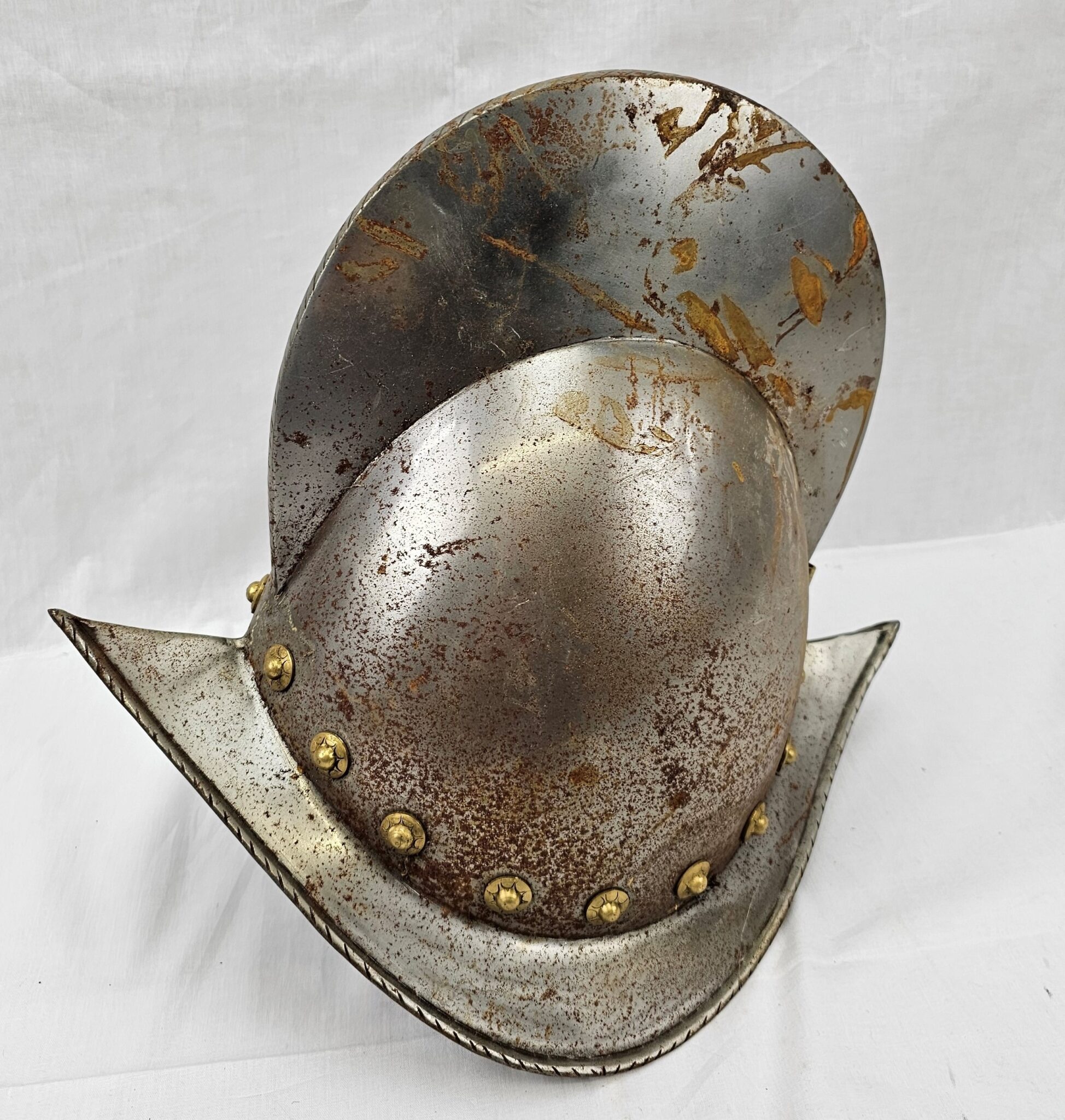 Vintage Copy Of A Spanish High Morion Helmet - Sally Antiques