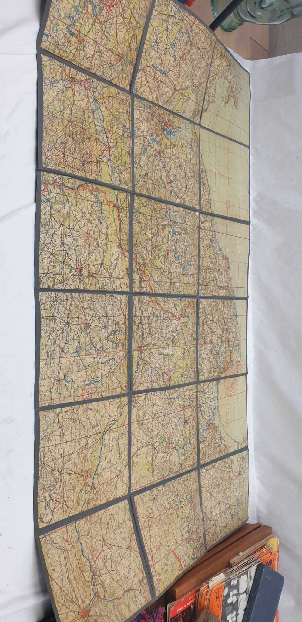 WW2 British Navigators Map Of North Germany - Sally Antiques