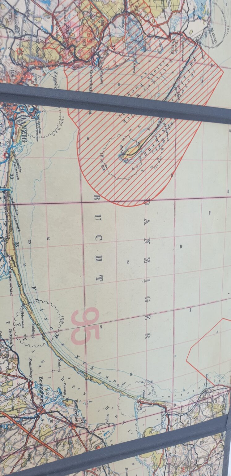 WW2 British Navigators Map Of North Germany - Sally Antiques