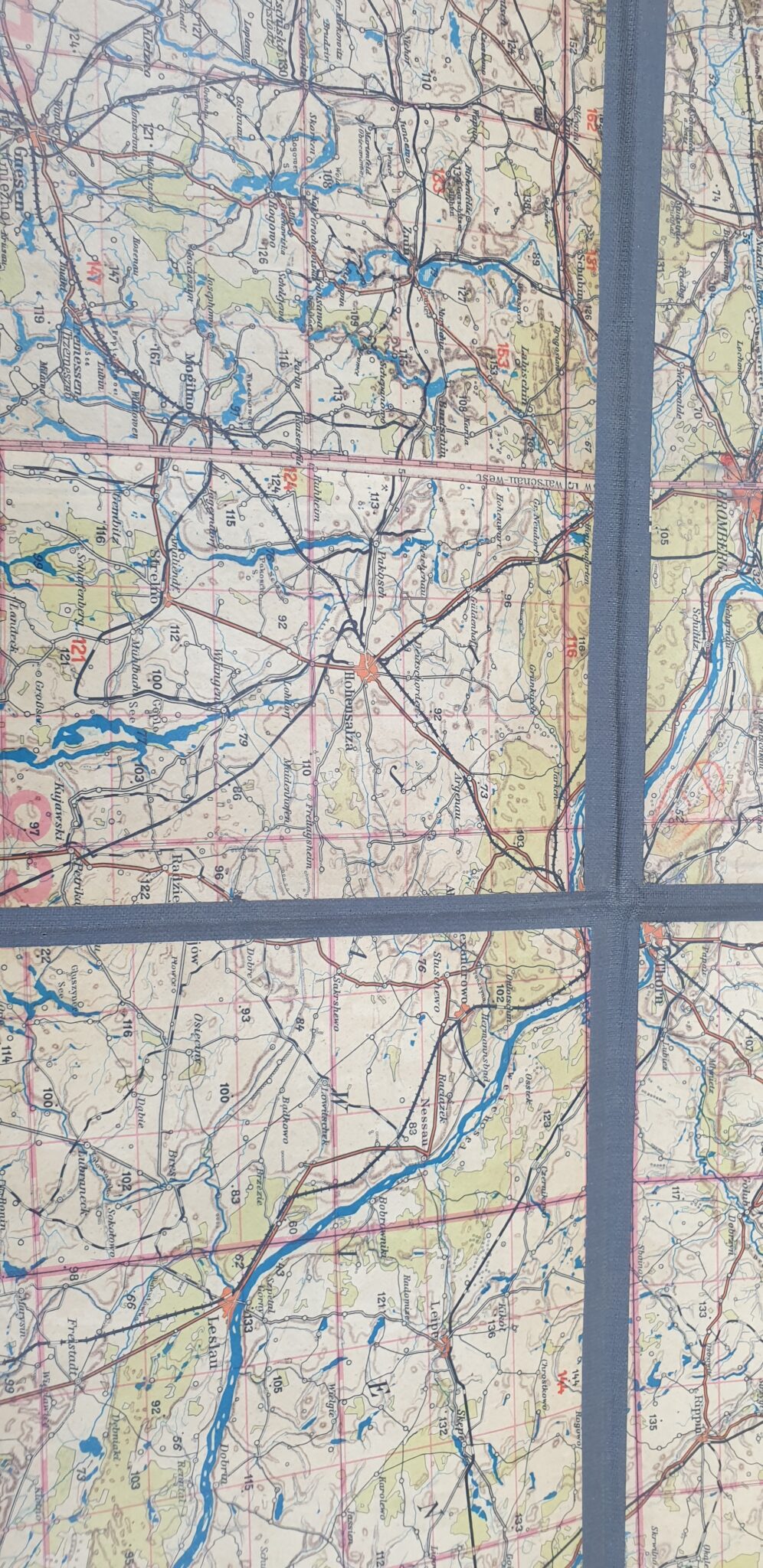 WW2 British Navigators Map Of North Germany - Sally Antiques