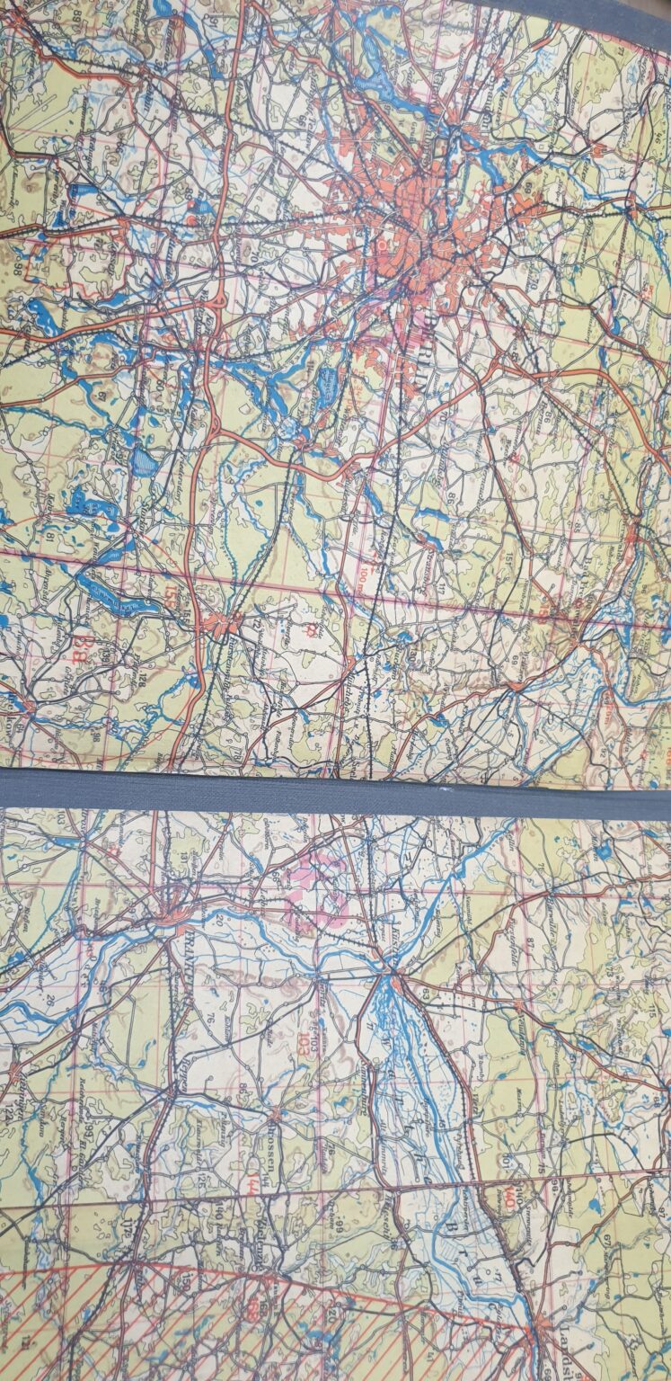 WW2 British Navigators Map Of North Germany - Sally Antiques