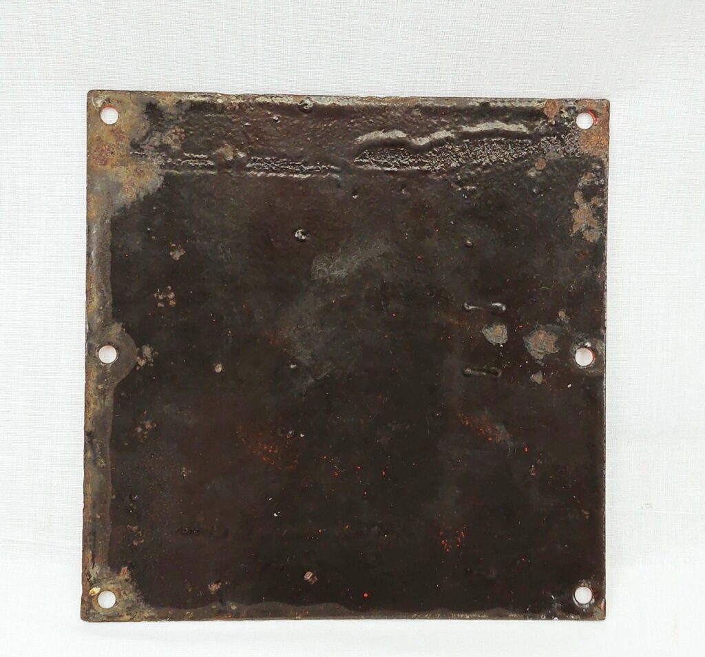 WW2 Ministry of Works ARP Cold Water Valve Enamel Sign - Sally Antiques