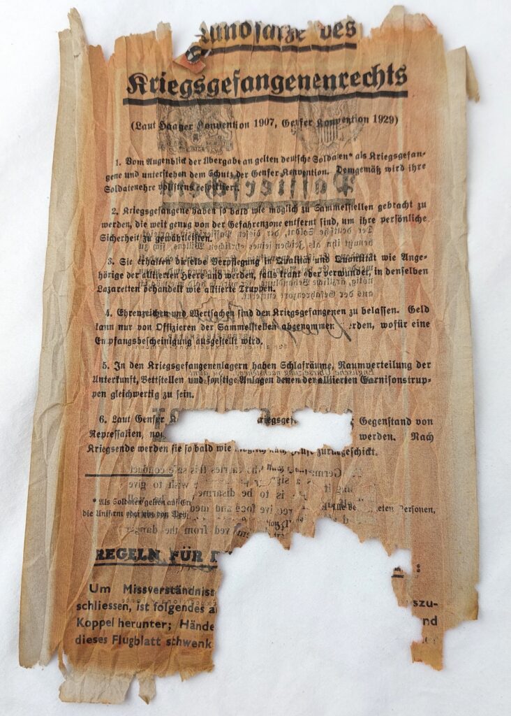 WW2, Allied, Seven "PASSIERSCHEIN" Safe Conduct Passes for German ...