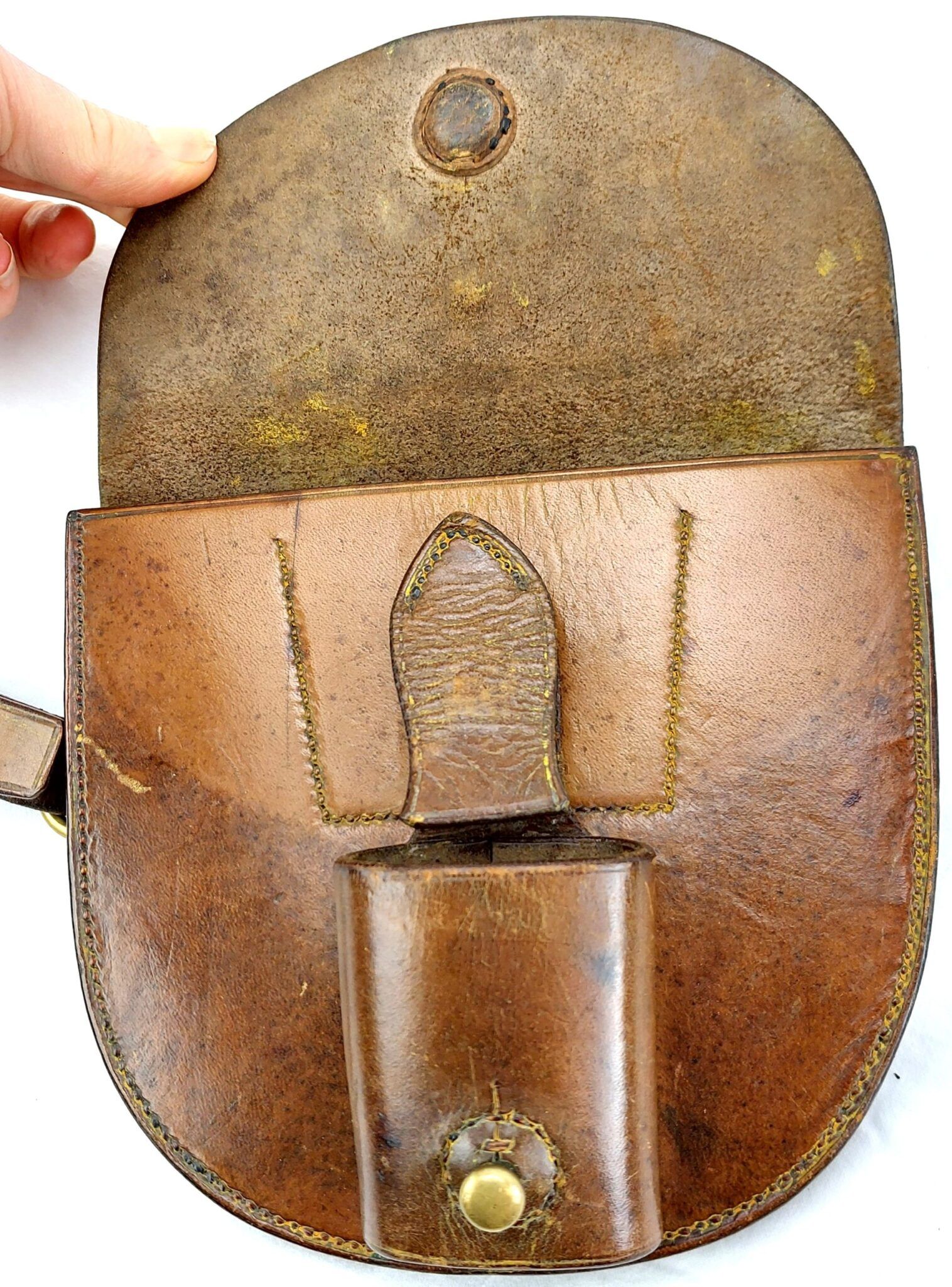 c1906-1914, British Cavalry Sword Frog & Horse Shoe Pouch - Sally Antiques