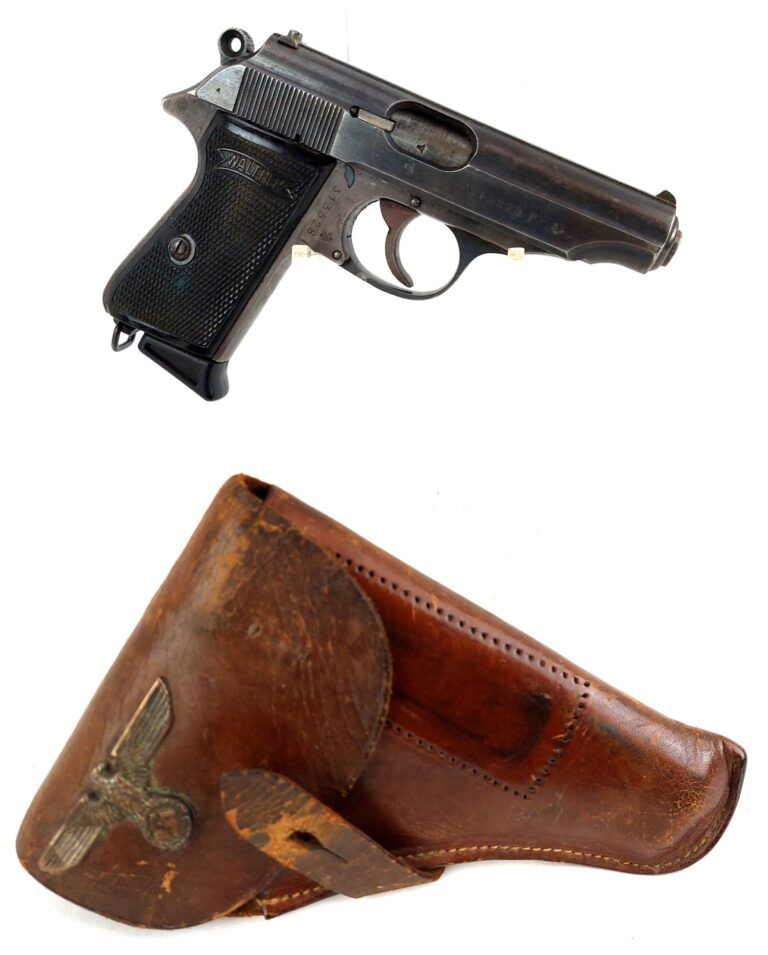 German, WW2, 1944 Walther PP Semi Automatic Pistol, matching serial ...
