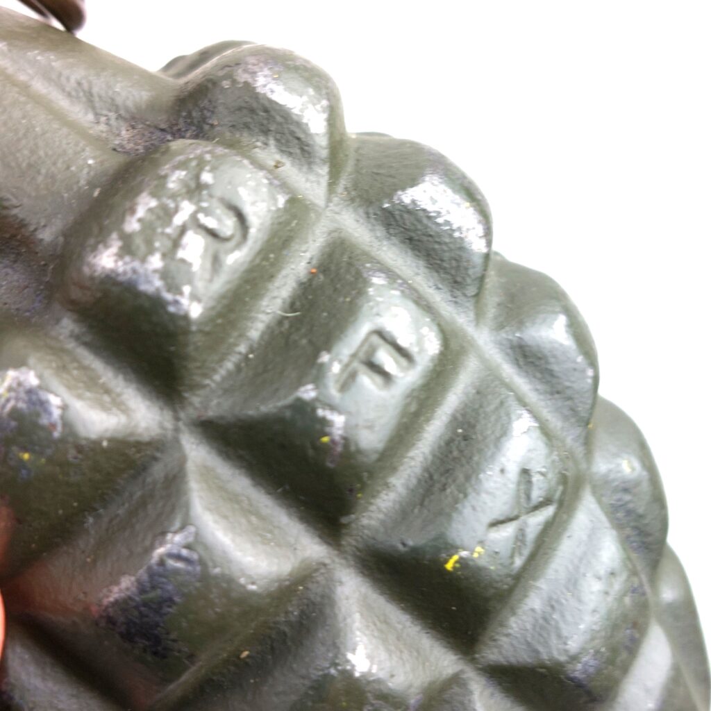 US, MK21 Practice Pineapple Grenade, Marked RFX 737, Inert - Sally Antiques