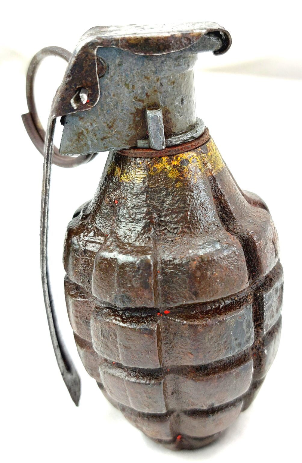 US, WW2, MKII Pineapple Grenade, Marked 1, Inert - Sally Antiques