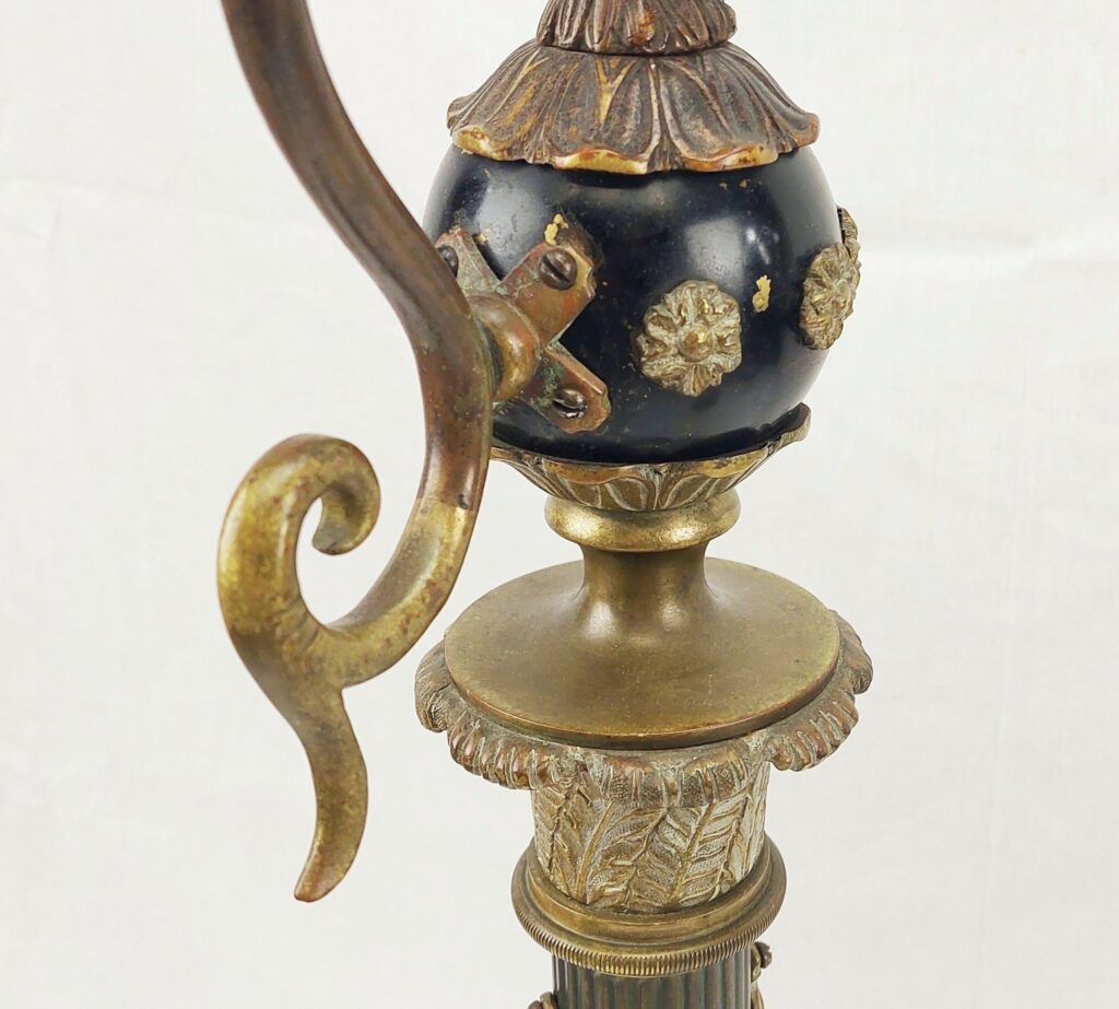 1914 Cast Ormulu And Wood Table Lamp From Anthony Fokker To Kaiser ...