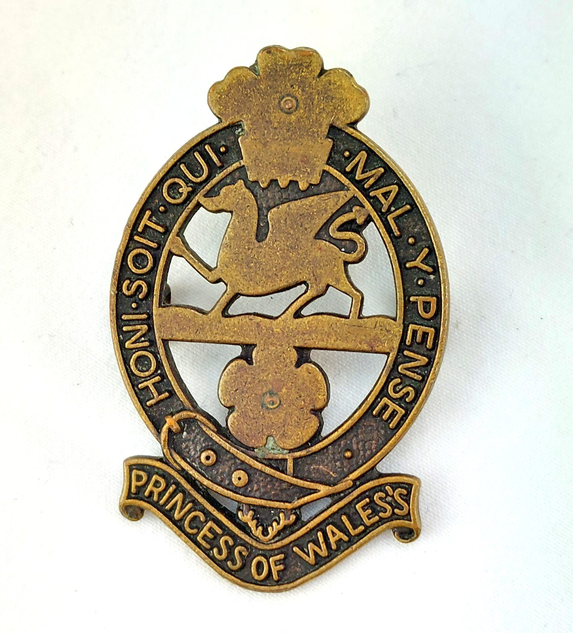 British, Princess of Wales's Regimental Cap Badge, 2 lugs, Made by ...