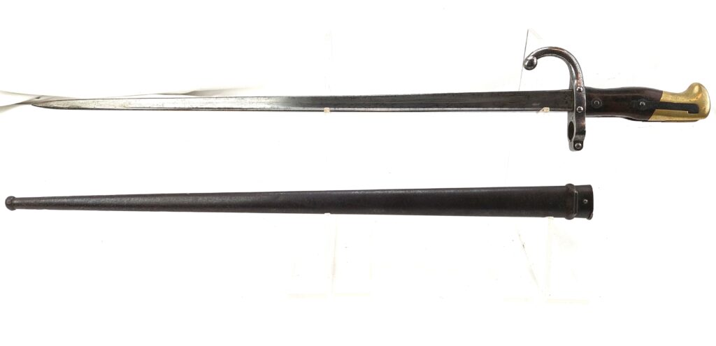 French, 1874 Pattern T-Back Gras Sword Bayonet and Scabbard with ...