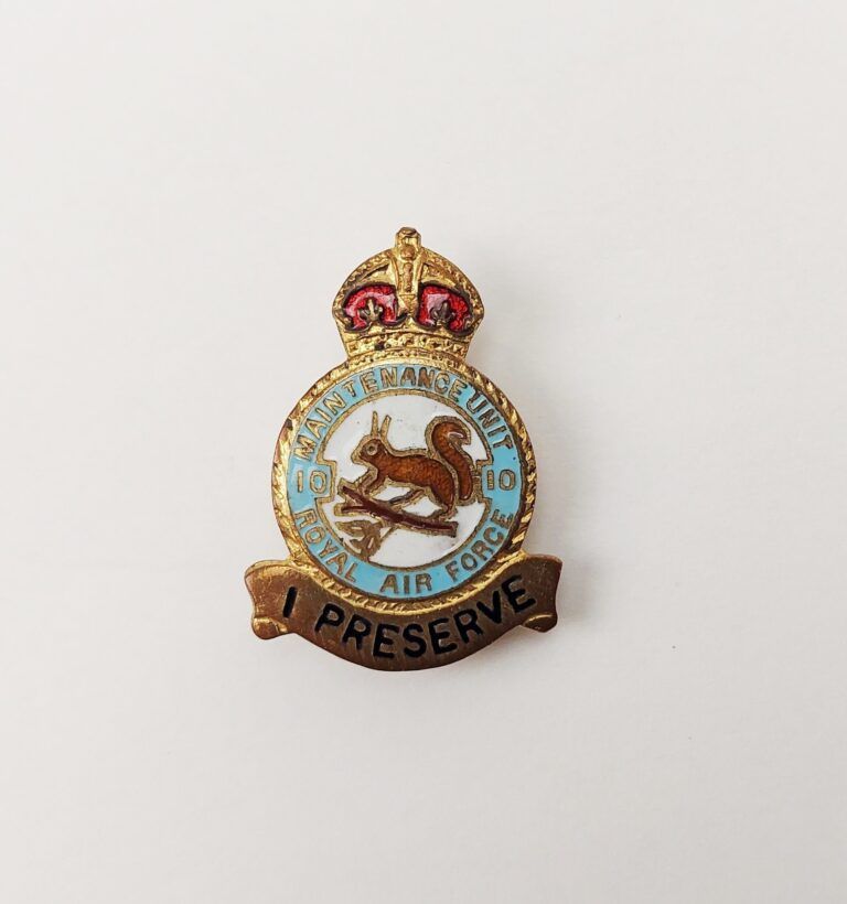 WW2 Royal Air Force 10th Maintenance Unit Button Hole Badge - Sally ...
