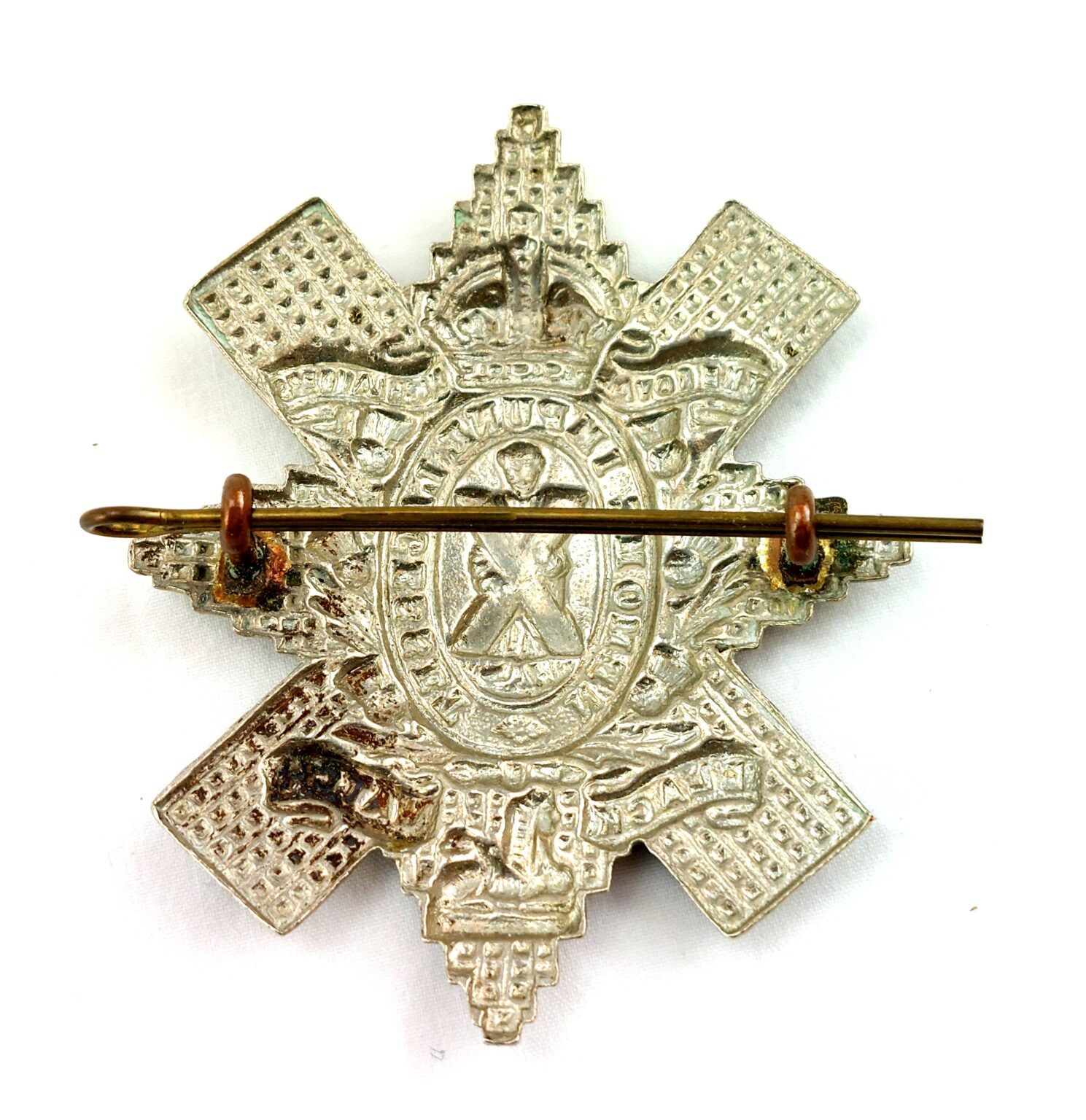 Scottish, WW1, Original The Royal Highlanders Black Watch White Metal ...