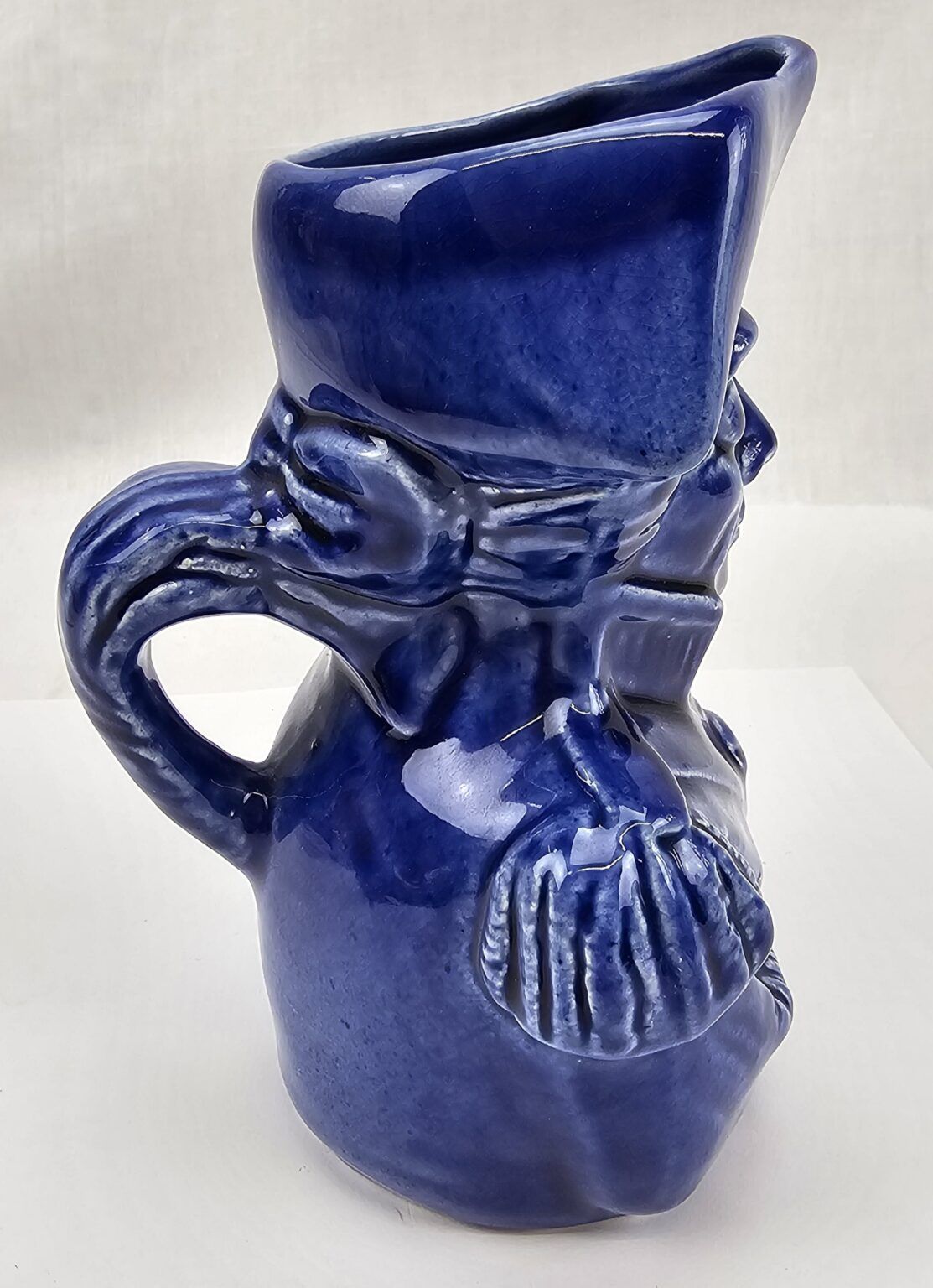 c1900 Blue Glazed Nelson Character Jug - Sally Antiques