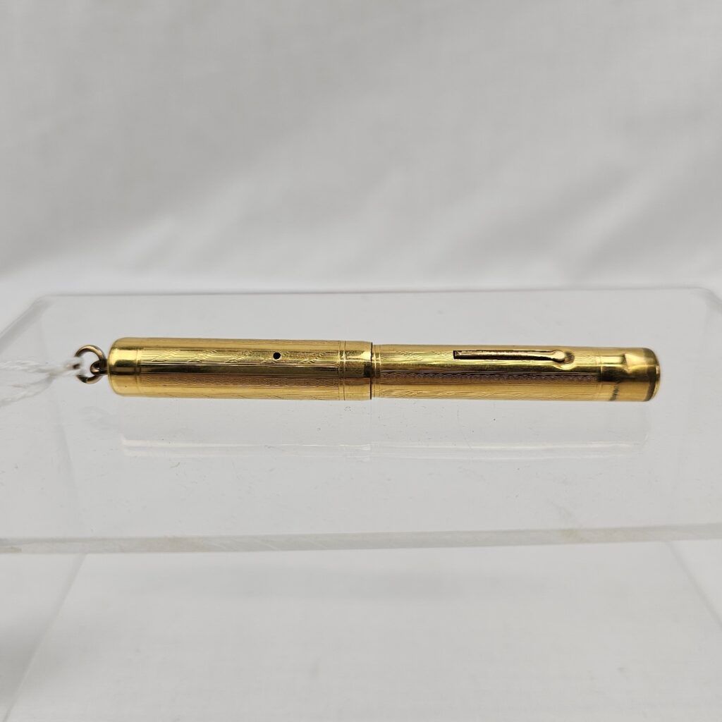 1920's Gold Plated Mabie Todd Fountain Pen - Sally Antiques
