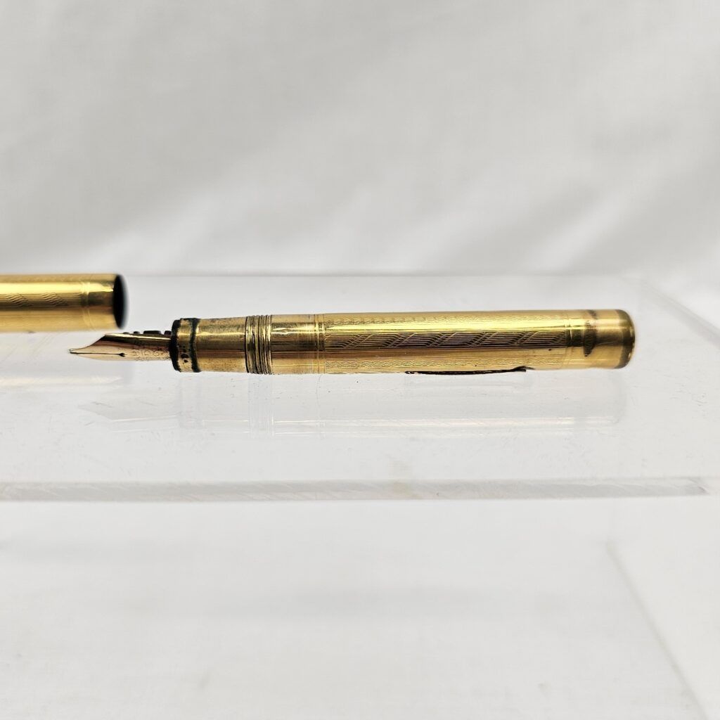 1920's Gold Plated Mabie Todd Fountain Pen - Sally Antiques