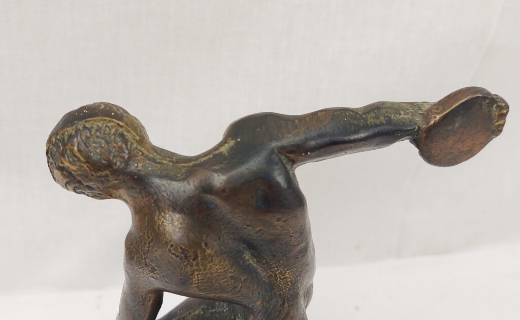 1930's Art Deco Bronze Ancient Greek Discus Thrower - Sally Antiques