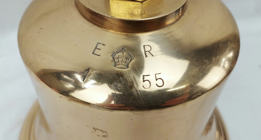 1955 Dated Bronze British Fire Engine Bell - Sally Antiques