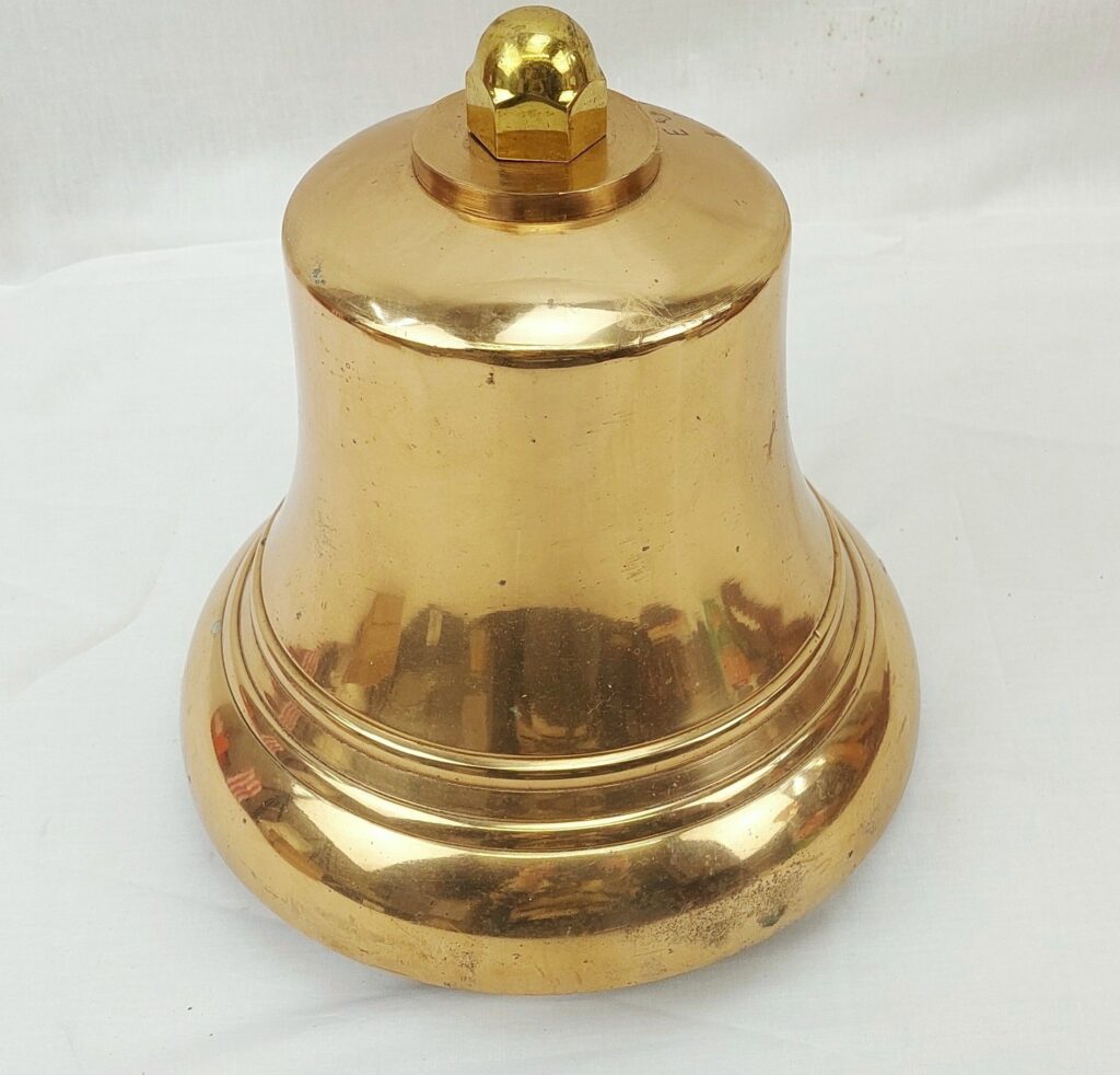 1955 Dated Bronze British Fire Engine Bell - Sally Antiques