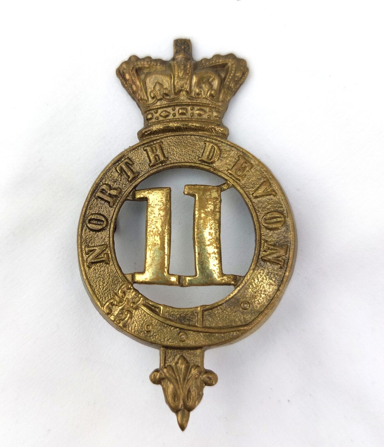 British, Victorian North Devon Glengarry Cap Badge, Brass, 2 Lugs ...
