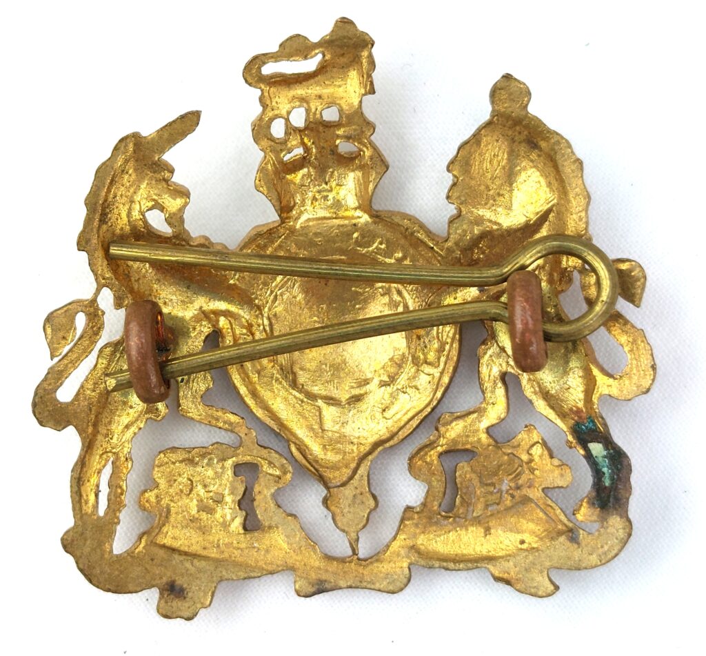 British, WW1 era, General Service Corps Brass Cap Badge, Kings Crown, 2 ...