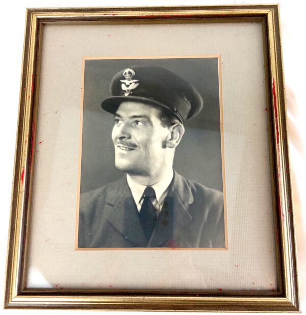 British, WW2, RAF Pilot Black & White Framed Photograph - Sally Antiques