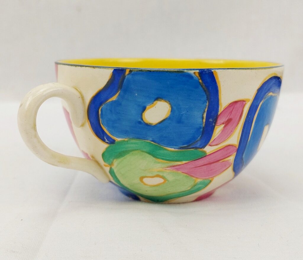 1930’s Art Deco Clarice Cliff Blue Chintz Pattern Cup & Saucer - Sally ...