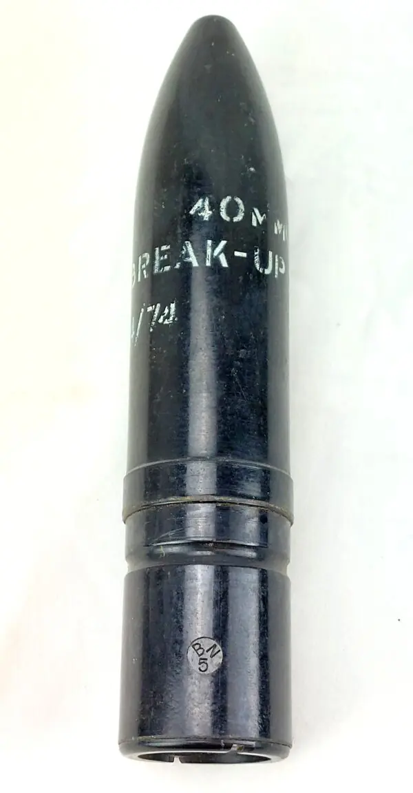 Original Bofors 40mm Gun Shell, Dated 1957, Inert - Sally Antiques