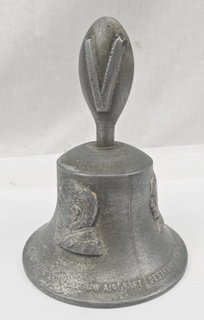 WW2 RAF Benevolent Fund Bell Made From Shot down Aircraft - Sally Antiques