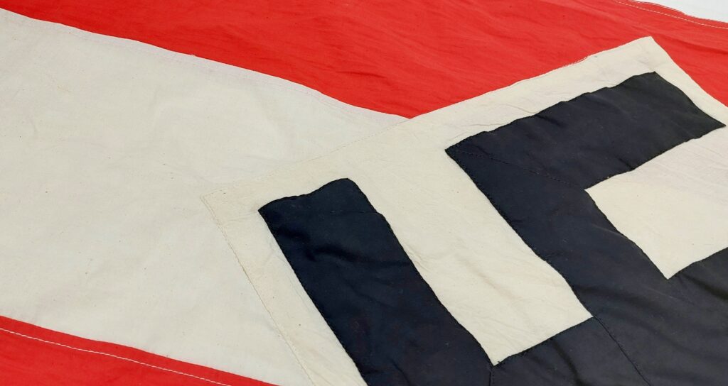 1944 Dated WW2 German Hitler Youth Flag - Sally Antiques