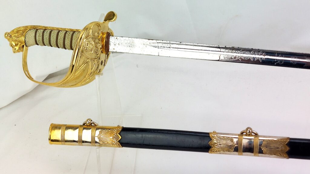 British, Royal Navy Officers Queen Elizabeth II 1827 Pattern Sword and ...