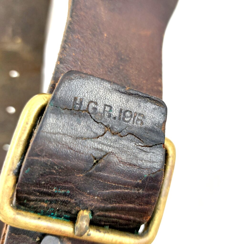 British, WW1,1903 Pattern 50 Round Leather Bandolier MK II, Maker ...