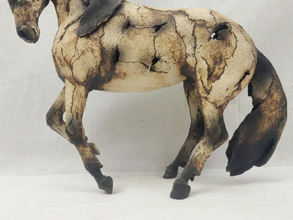 Ceramic Horse Sculpture By Karen Lainson With Certificate - Sally Antiques