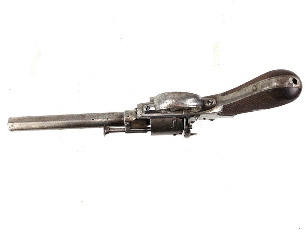 French, c1866, Eugène Lefaucheux Model 1858 Revolver, Six-Shot Pin Fire ...