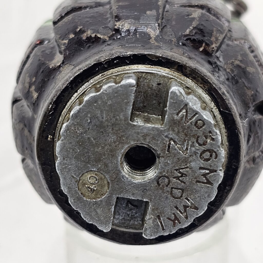 WW2 1940 Inert British Mills Bomb No. 36 MK1 by Qualcast - Sally Antiques