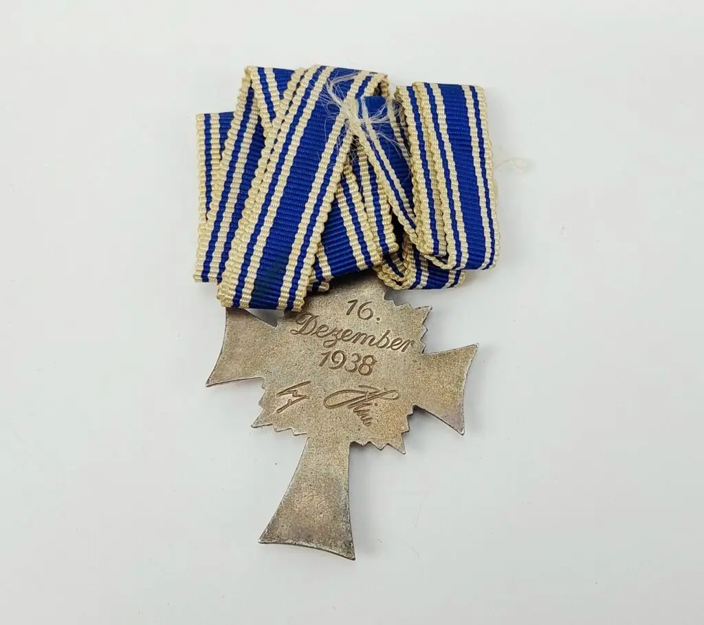 WW2 German Silver Mothers Cross - Sally Antiques