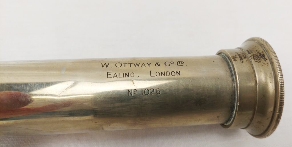 WW2 Royal Navy Single Draw Chromed Brass And Leather Telescope By W ...