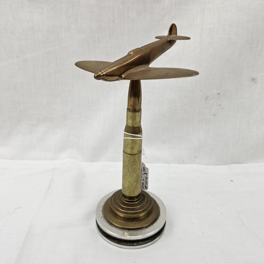 WW2 Trench Art Lighter With Spitfire Finial - Sally Antiques