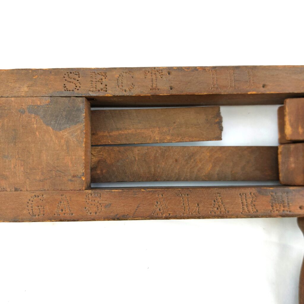 British, WW2, Original Gas Alarm Rattle, Marked "Sect III Gas Alarm ...
