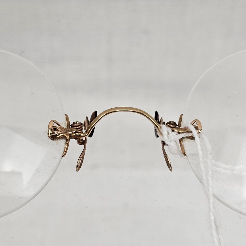 Edwardian Pince Nez Gold Frame Glasses - Sally Antiques