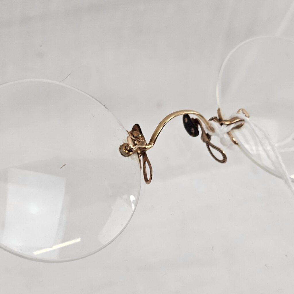 Edwardian Pince Nez Gold Frame Glasses - Sally Antiques