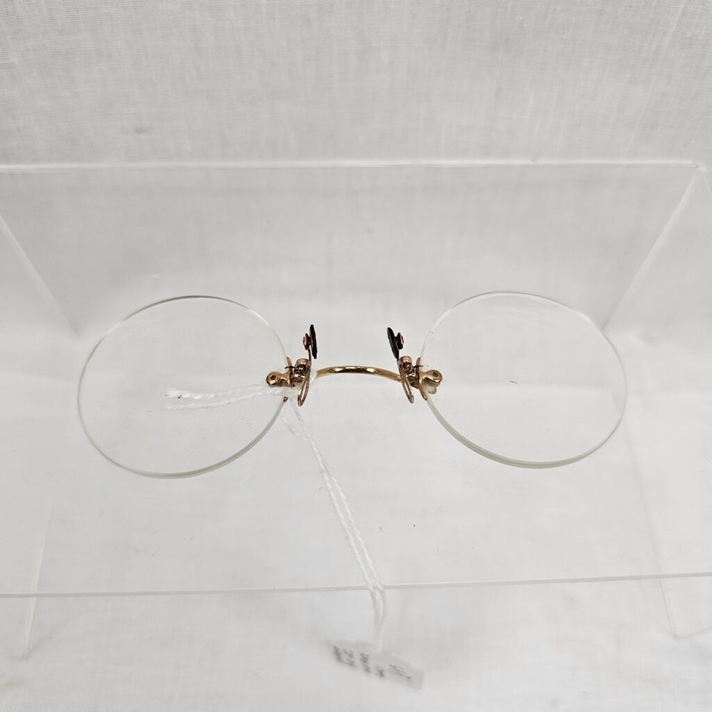 Edwardian Pince Nez Gold Frame Glasses - Sally Antiques