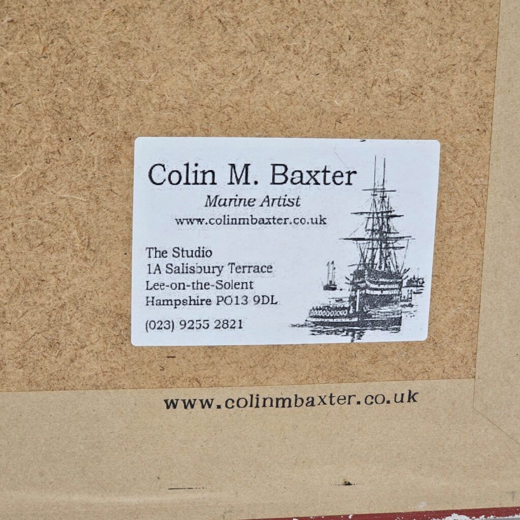 Framed Watercolour Of HMS Medina As A Royal Yacht 1911 By Colin Baxter ...