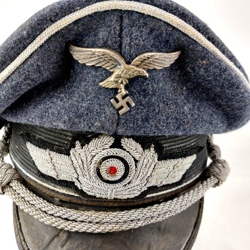 German, WW2, Luftwaffe Crusher Cap, Repro - Sally Antiques