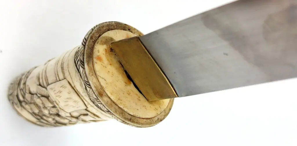 Japanese, Meiji Period (1868-1912), Carved Bone Dagger Knife and ...