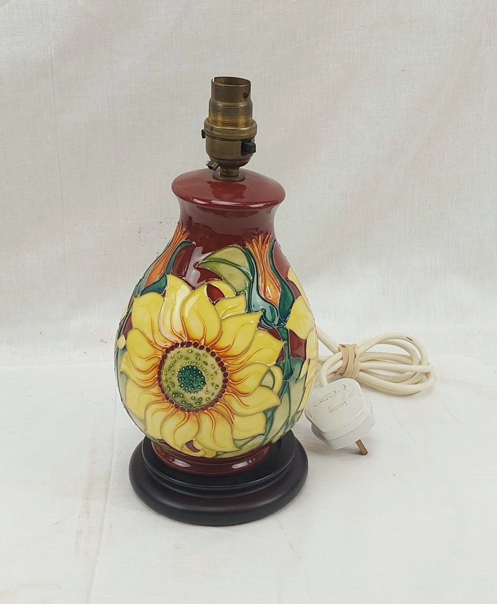 Moorcroft Inca Sunflower Table Lamp - Sally Antiques