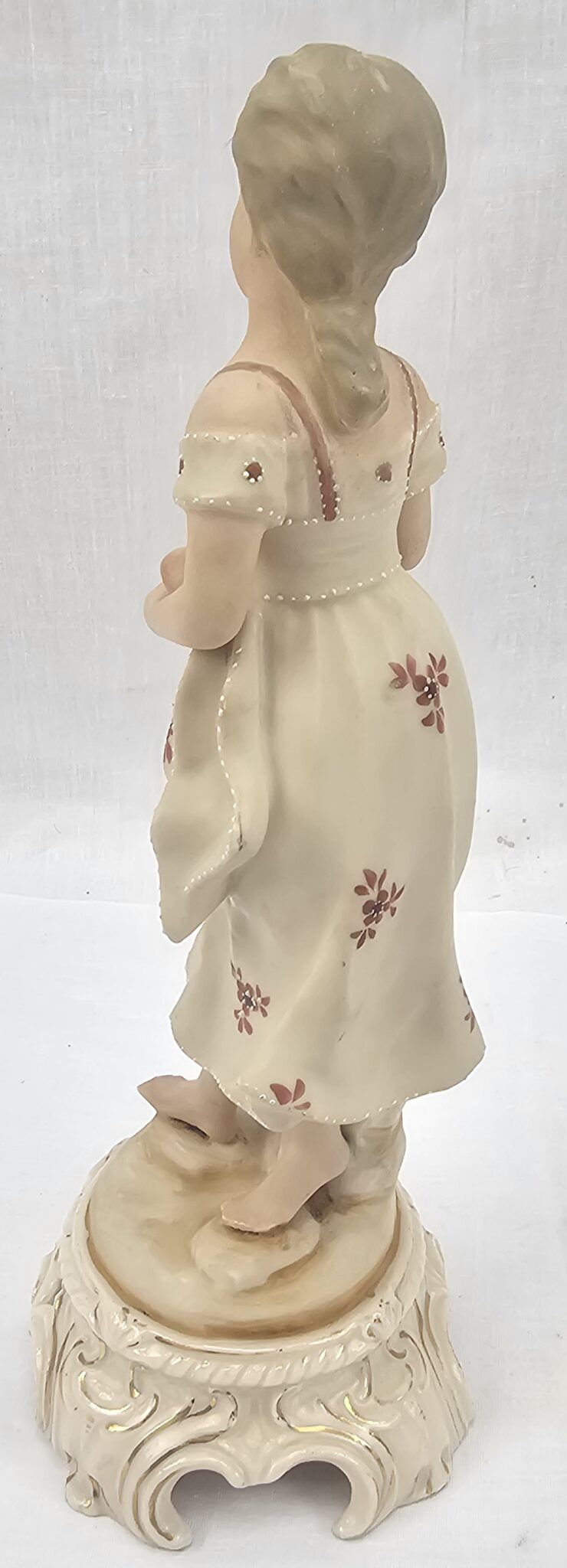 Pair Of Italian Bisque Porcelain Figurines - Sally Antiques