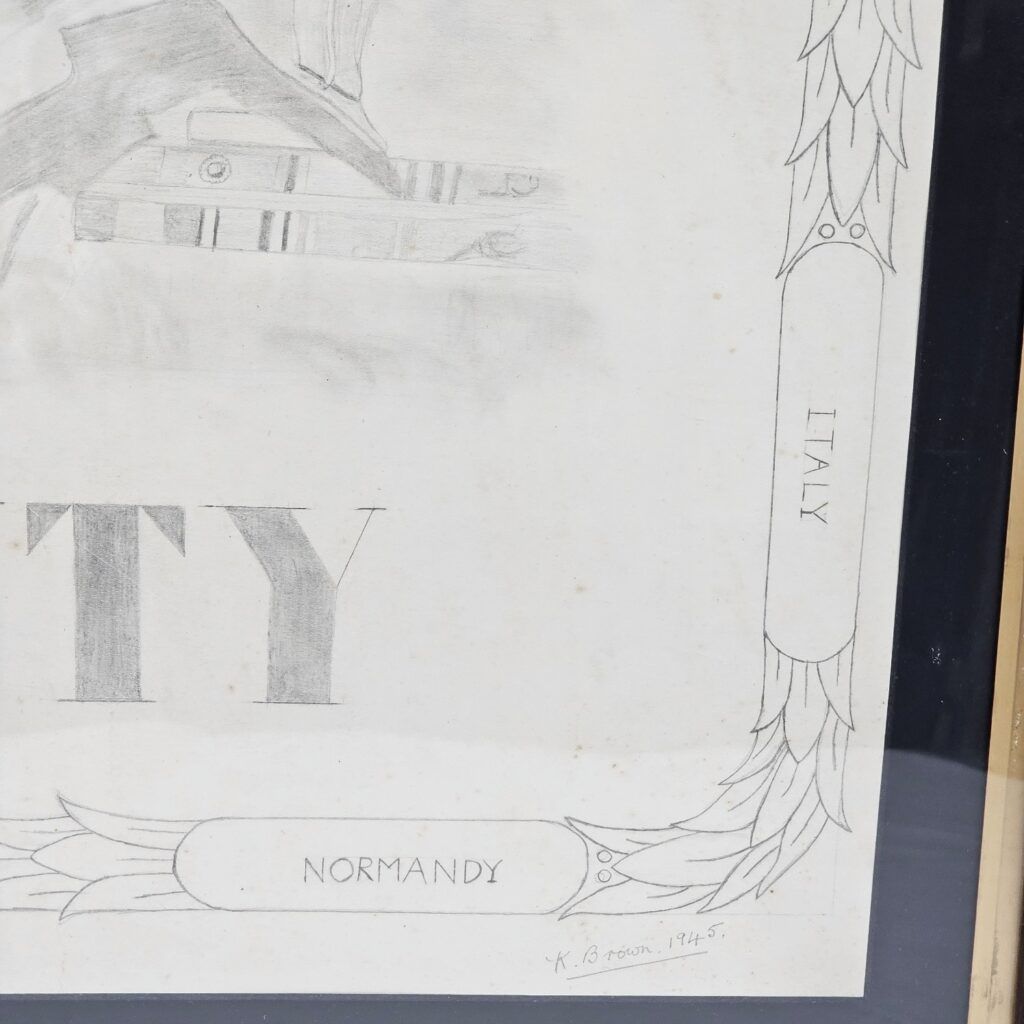 Rare Pencil Drawing Of Montgomery Drawn By A Soldier Serving In North ...