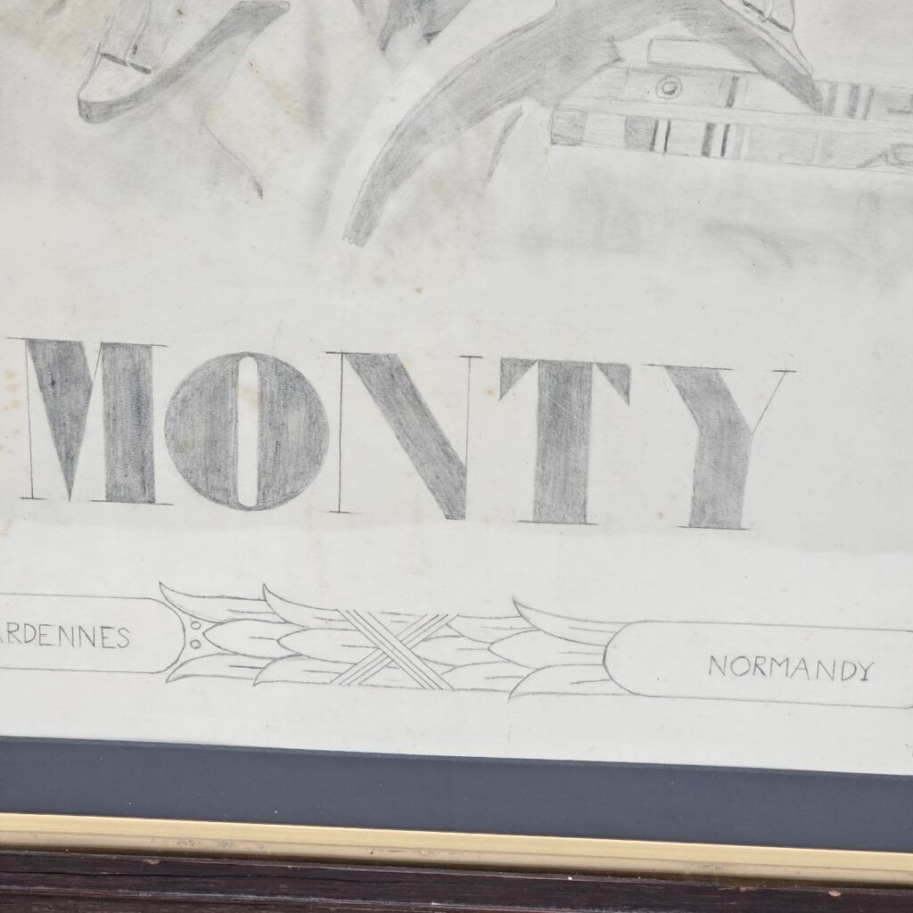 Rare Pencil Drawing Of Montgomery Drawn By A Soldier Serving In North ...